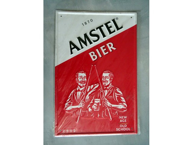 AMSTEL BIER - nova reklamna limena tabla, 30 x 20cm.