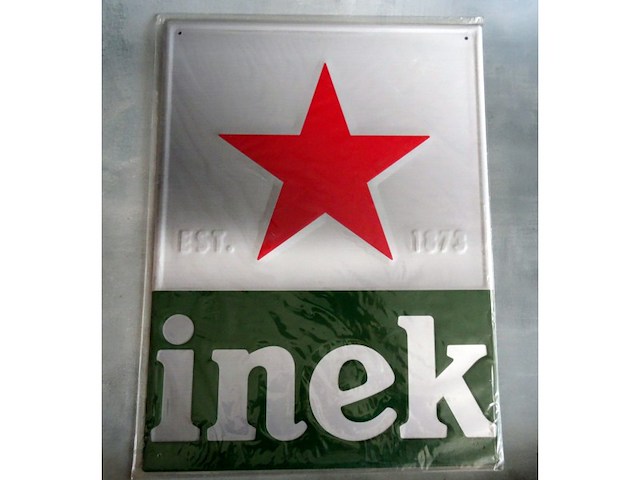 HEINEKEN BEER nova reklamna limena tabla, 40 x 30cm.