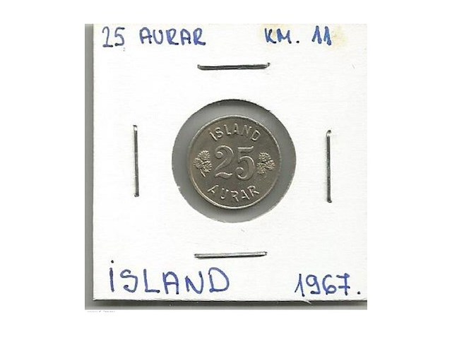 a5 Iceland 25 aurar 1967. KM#11