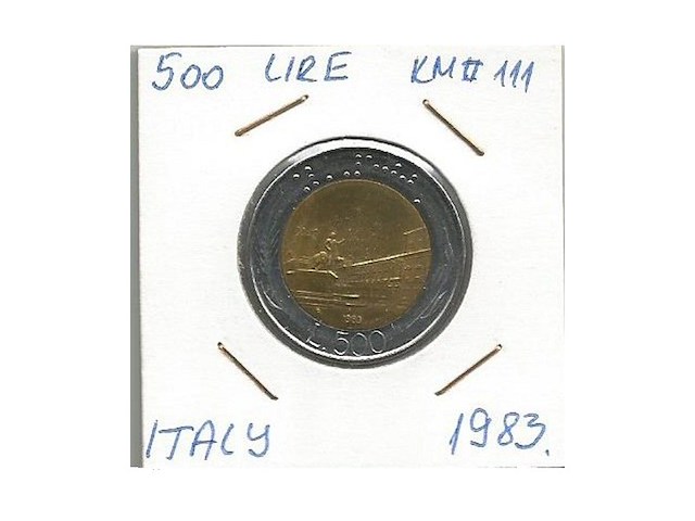 g2 Italy 500 lire 1983. KM#111