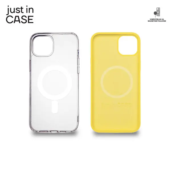 JUST IN CASE Maske za iPhone 14 Plus 2u1 Extra case MAG MIX PLUS žuta i providna