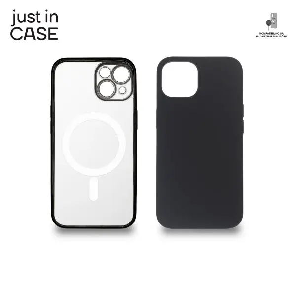 2u1 Extra case MAG MIX PLUS paket CRNI za iPhone 14