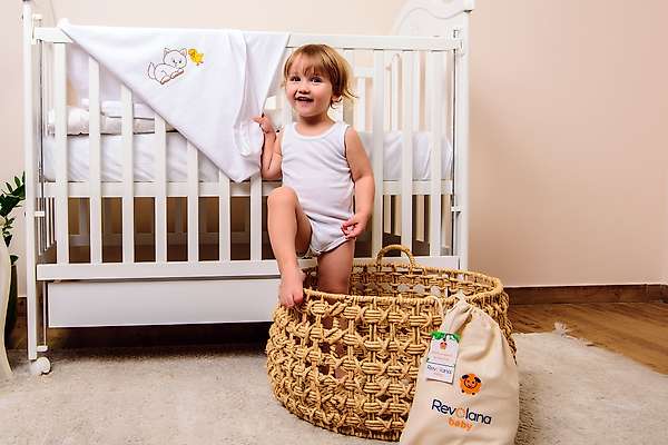Vezeni pokrivač za bebu od organskog pamuka – 80x120cm