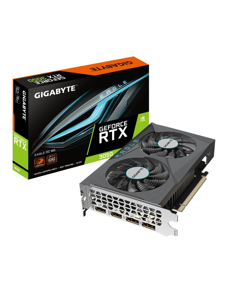 GIGABYTE nVidia GeForce RTX 3050 6GB 96bit GV-N3050EAGLE OC-6GD