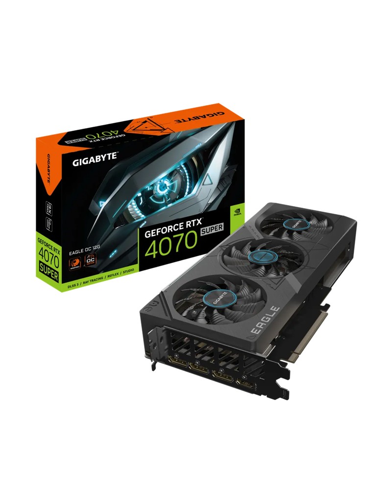 GIGABYTE nVidia GeForce RTX 4070 SUPER 12GB 192bit GV-N407SEAGLE OC-12GD