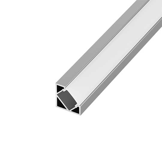 ALUMINIJUSMKI PROFIL ZA LED TRAKE UGAONI SIVI CR1818 BRAYTRON BY39-01123