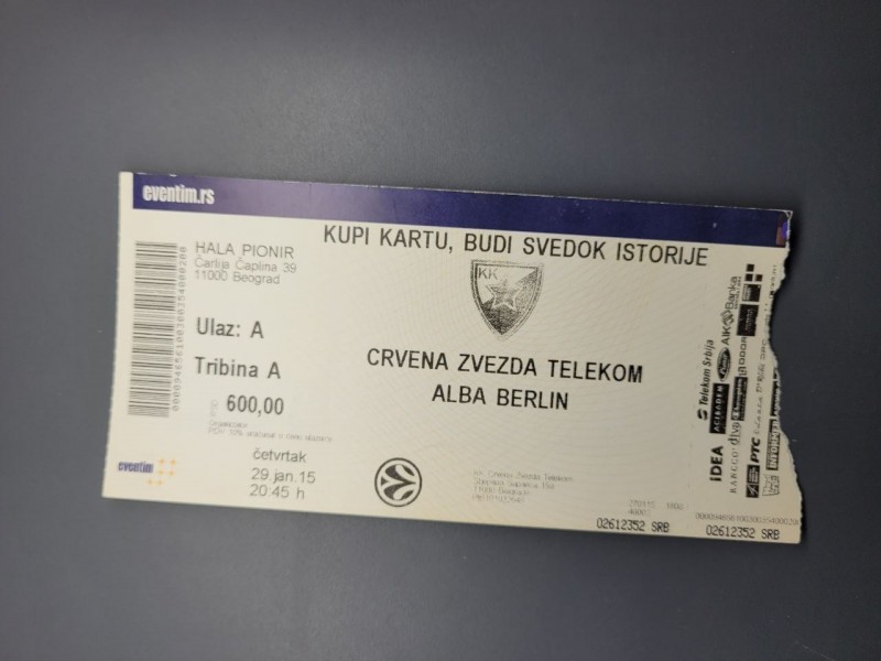 KK Crvena Zvezda - KK Alba Berlin 29.01.2015.