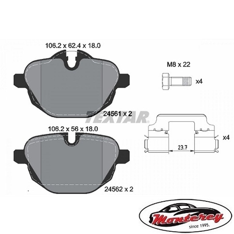 Kocione plocice zadnje BMW 5 (F10,F18) '10.-/X3 '04.-/X3 (F25) 10-/