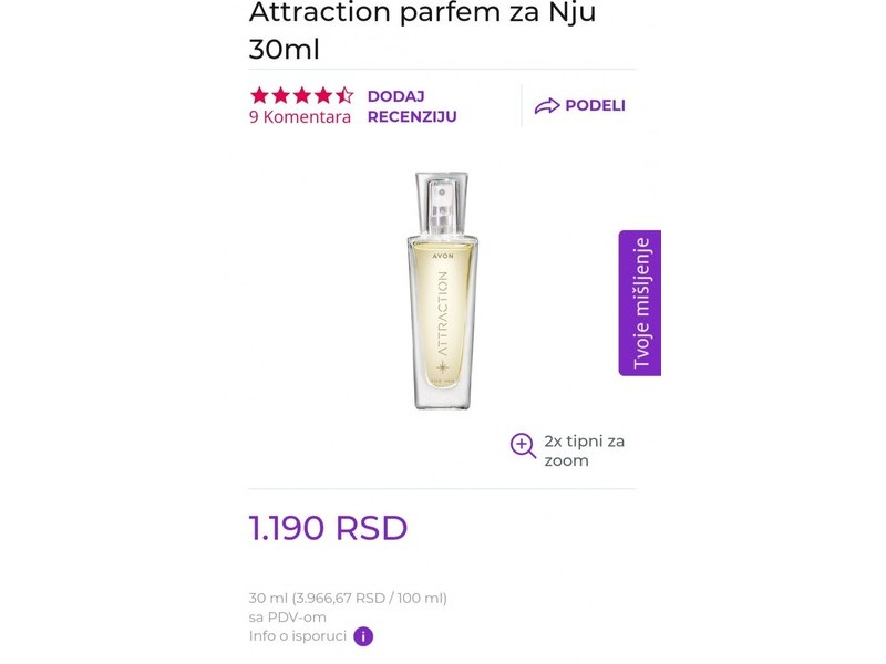 Avon Attraction parfem ( 30 ml ) - novo