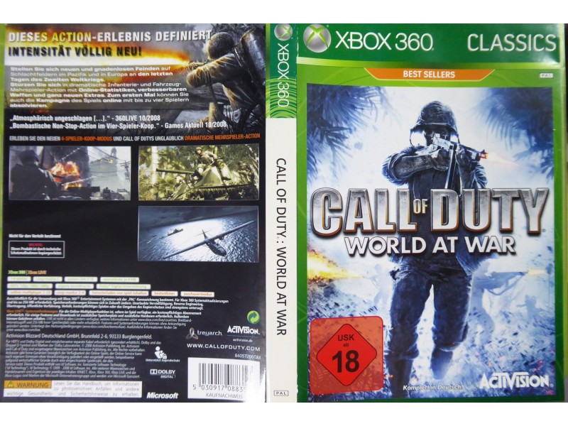 Call of duty: World at War / XBOX 360