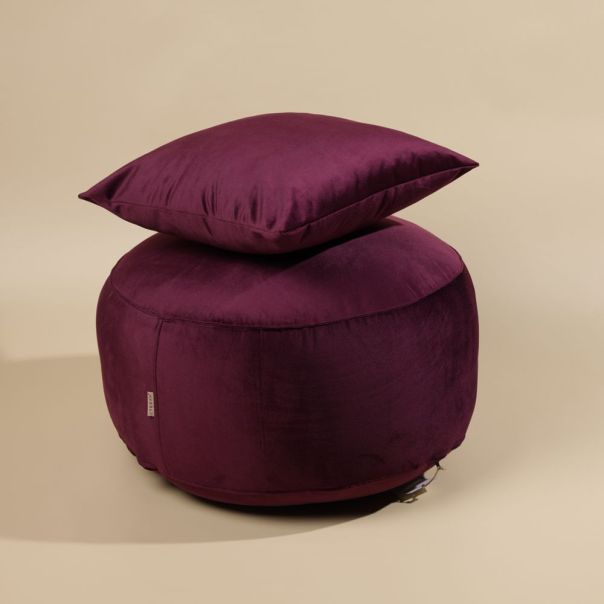 STEFAN Tabure R50x25cm aubergine