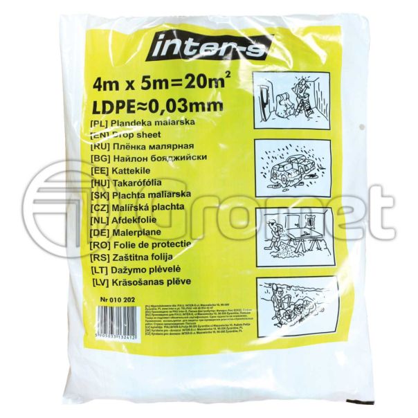 INTER-S Zaštiitna folija 4x5m, 30mic, LDPE