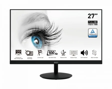 Monitor 27″ MSI MP273A, IPS, Full HD, 100Hz, 1ms, 1x DP, 1x HDMI, 1x D-Sub (VGA), 2 x 3W