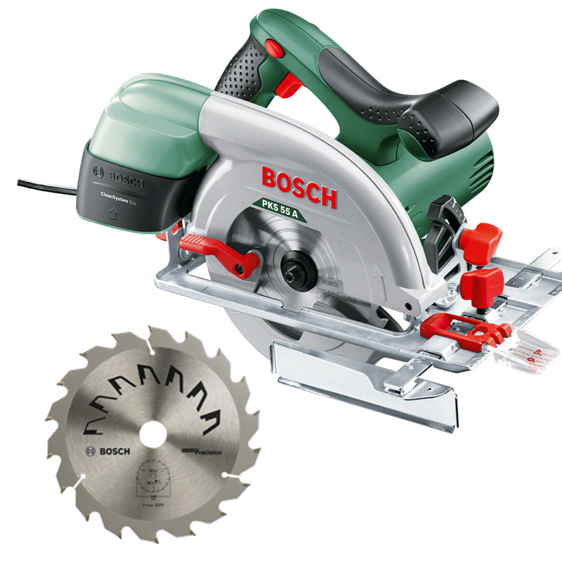 Bosch-zeleni - Ručna kružna testera PKS 55 A + list Precision