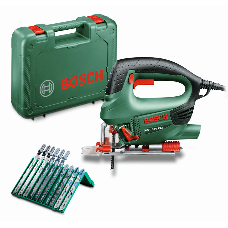 Bosch-zeleni - Ubodna testera PST 800 PEL + set listova testere 10 kom