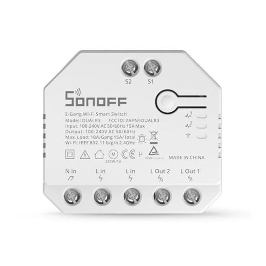 Sonoff DUALR3 2-kanalni naizmenični prekidač 3300W sa modom merenja potrošnje