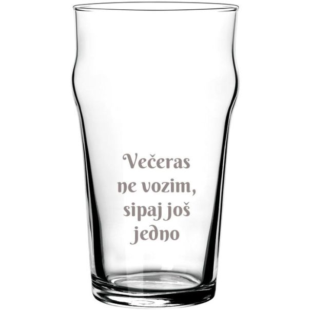 HAPPY PUMPKIN Čaša za pivo "Večeras ne vozim, sipaj još jedno"1318