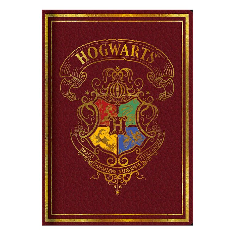 Harry Potter - Casebound A5 Notebook - Red Colorful Crest