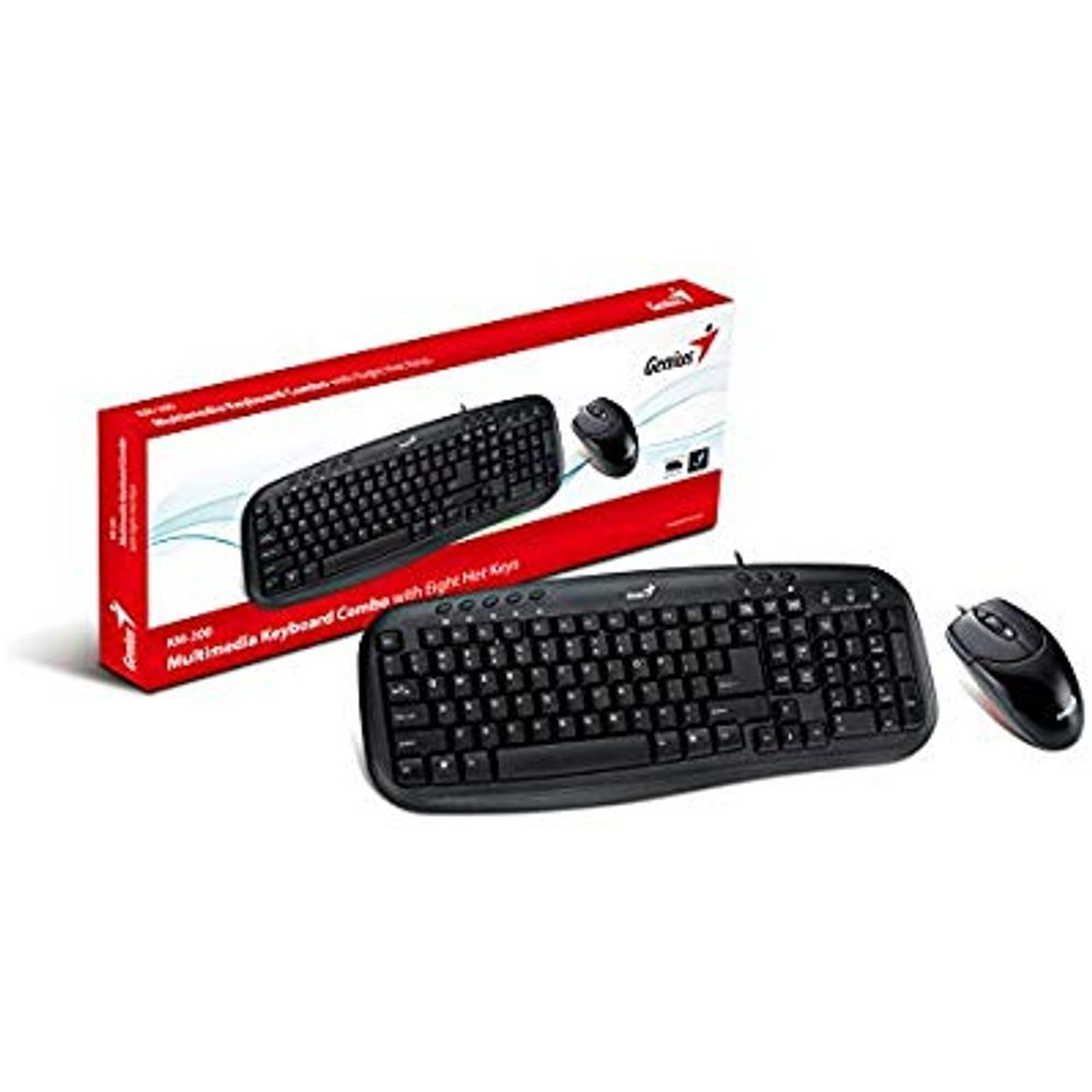 Tastatura+Miš USB Genius KM-200 Multimedia US crni