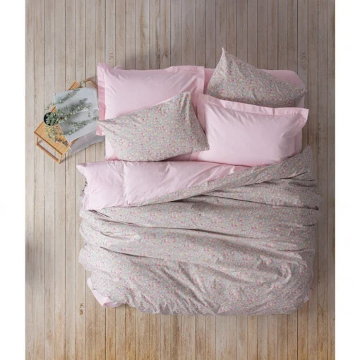 Posteljina za bračni krevet- petite simu- pembe roza