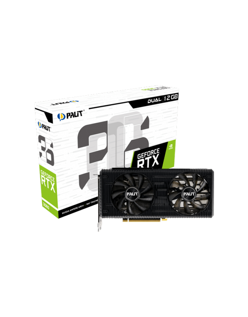 SVGA Palit GeForce RTX 3060 Dual 12GB GDDR6, 192-bit NE63060019K9-190AD