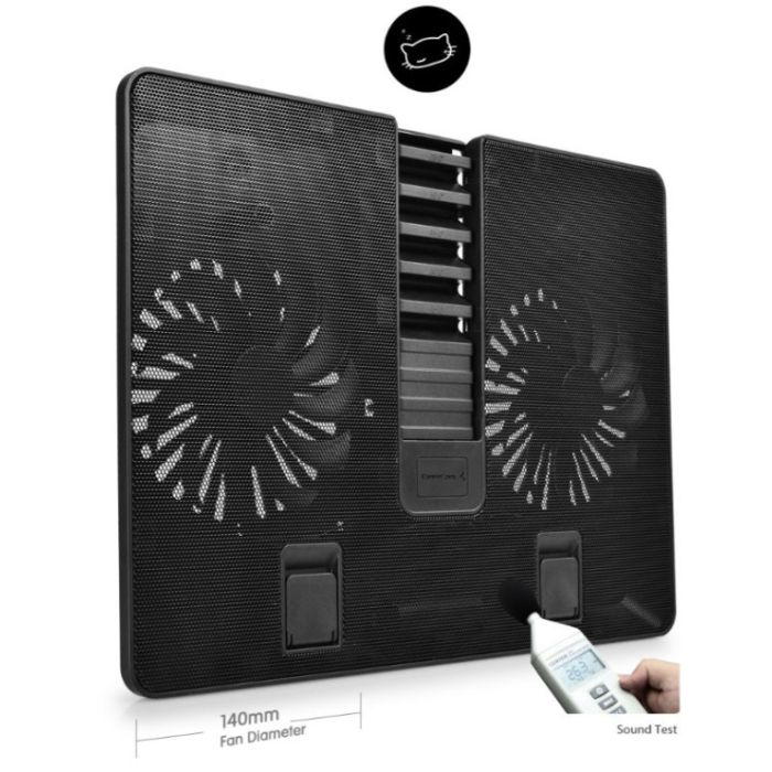DeepCool U PAL Hladnjak za laptop 15.6 2x140mm.Fan 1000rpm 92CFM 26dB 390x280x27mm USB3.0 (postolje