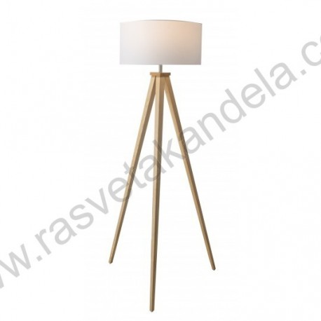 Podna lampa 1xE27 M39-W svetla braon + bela