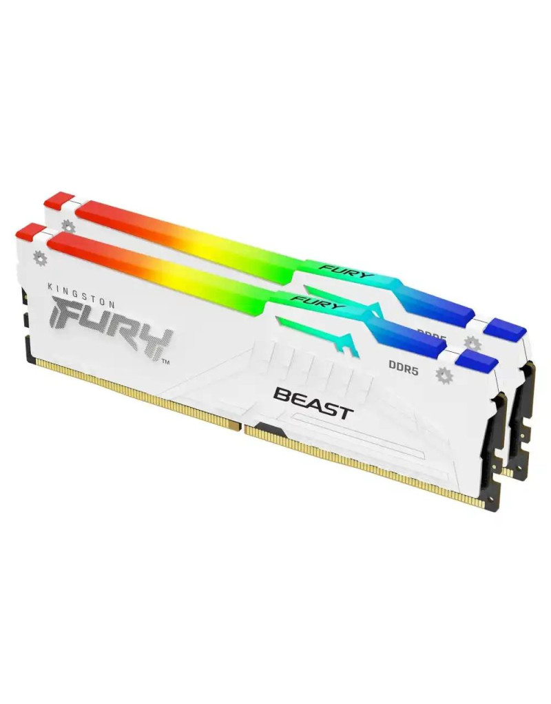 Memorija DDR5 32GB (2x16GB) 5600MHz Kingston Fury Beast RGB XMP KF556C40BWAK2-32...