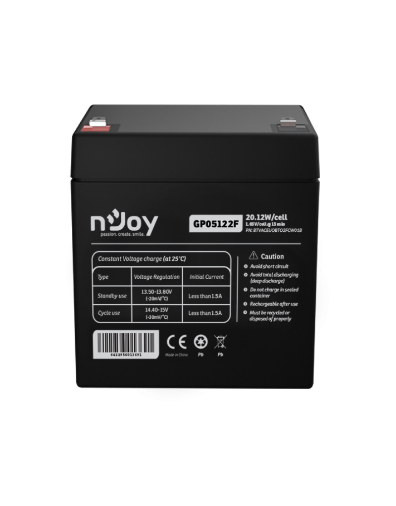 NJOY GP05122F baterija za UPS 12V 5Ah (BTVACEUOBTO2FCW01B)