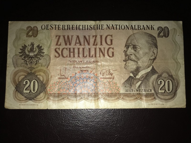 AUSTRIJA 20 ŠILINGA.1956.