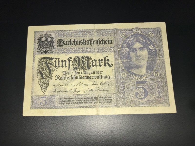 NEMAČKA 5 MARAKA.1917.