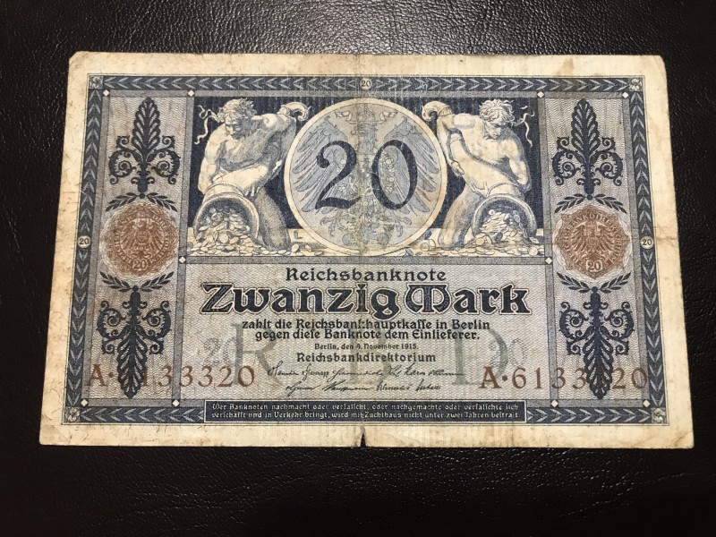 NEMAČKA 20 MARAKA.1915.