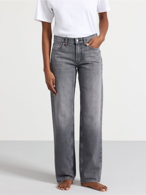 Farmerke – 100% pamuk – SIA Regular straight jeans with extra long leg