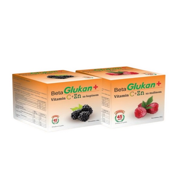 Beta Glukan Vitamin C+ZN malina/kupina 5g Bobex