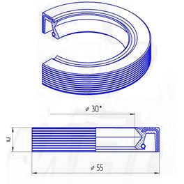 SEMERING 30x55x10 VEŠ MAŠINE ZEROWATT BEKO, BLOMBERG 2826380100 2806010100