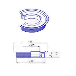 SEMERING 40X72/88X8/14,8 TIP GPPFIFE VEŠ MAŠINE SIEMENS 00056766