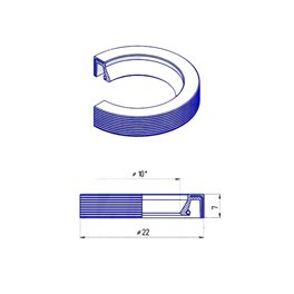 SEMERING 10x22x7 PUMPE INDESIT