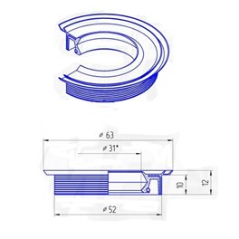 SEMERING 31x52/63x12 TIP GPF VEŠ MAŠINE