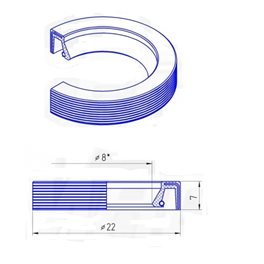 SEMERING 8x22x7 TIP G PUMPE VEŠ MAŠINE