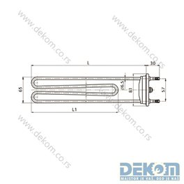 GREJAČ VEŠ MAŠINE 3000w L375mm PRIMAT