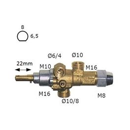 SLAVINA ZA GAS ZA GORIONIKE PROFESIONALNIH UREĐAJA PEL 22S DOVOD SA HOLENDER MATICAMA M16x1,5 TERMOELEMENT M8x1