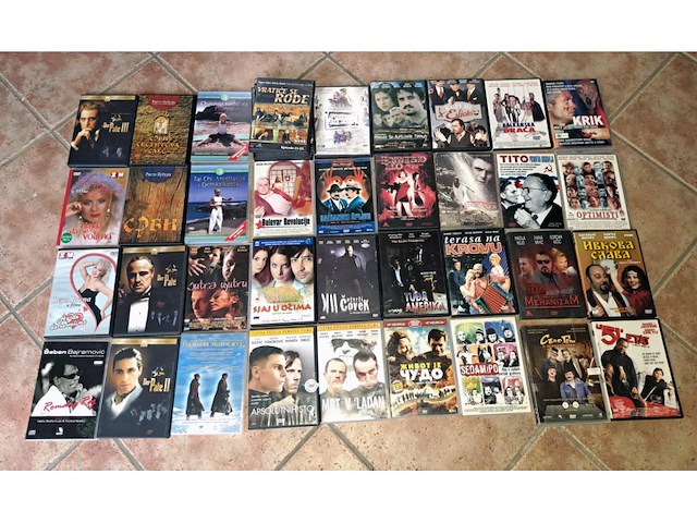 DVD filmovi, domaći 36 kom.