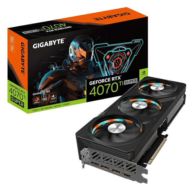 Gigabyte GeForce RTX 4070 Ti SUPER GAMING OC (GV-N407TSGAMING OC-16GD) grafička kartica 16GB DDR6X 256bit