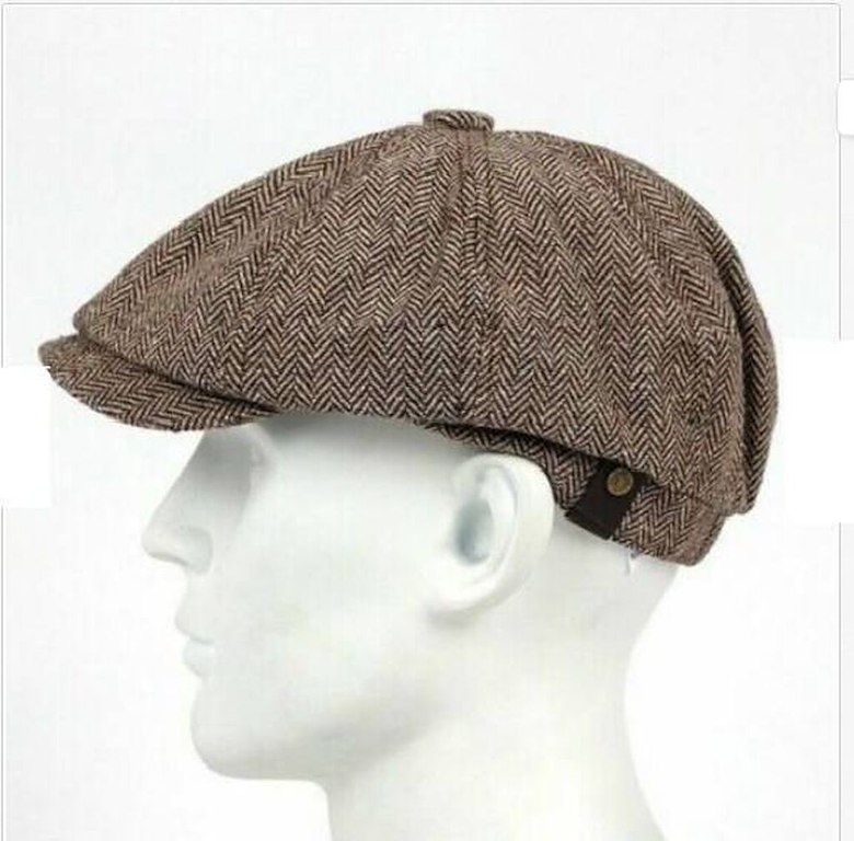 Muški kačket kapa kao Peaky Blinders stil obim 58/60cm braon Uživo