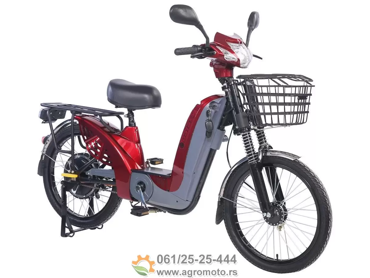 Električni bicikl GLX-A-3 250W 48V 12Ah bordo