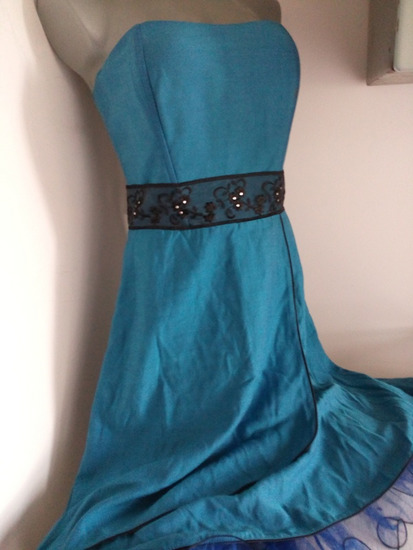 Nova MiM plava haljina sa ziponom M