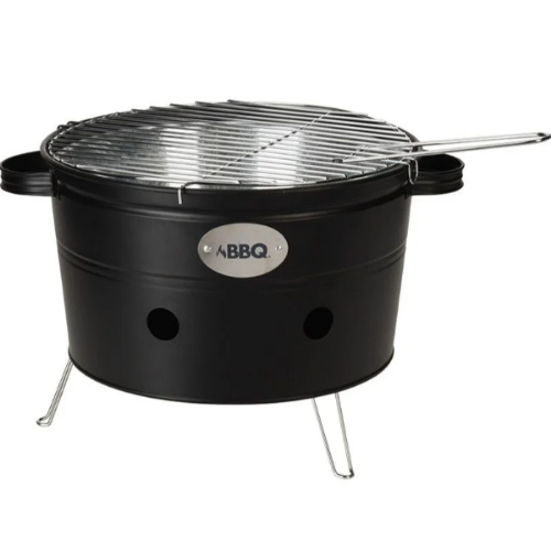 Roštiljska Kofa 34.5 cm x 20 cm u Mat Crnoj Boji za BBQ