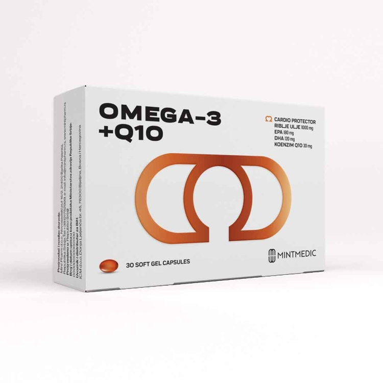 Mintmedic Omega 3 + koenzim Q10 30 kapsula