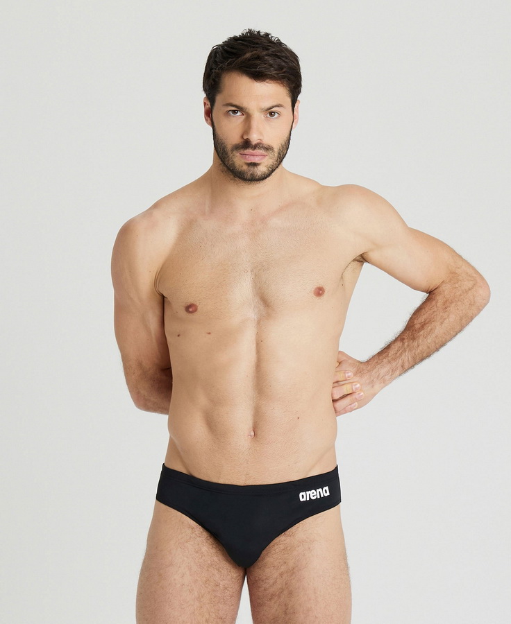 Arena M Solid Black Brief