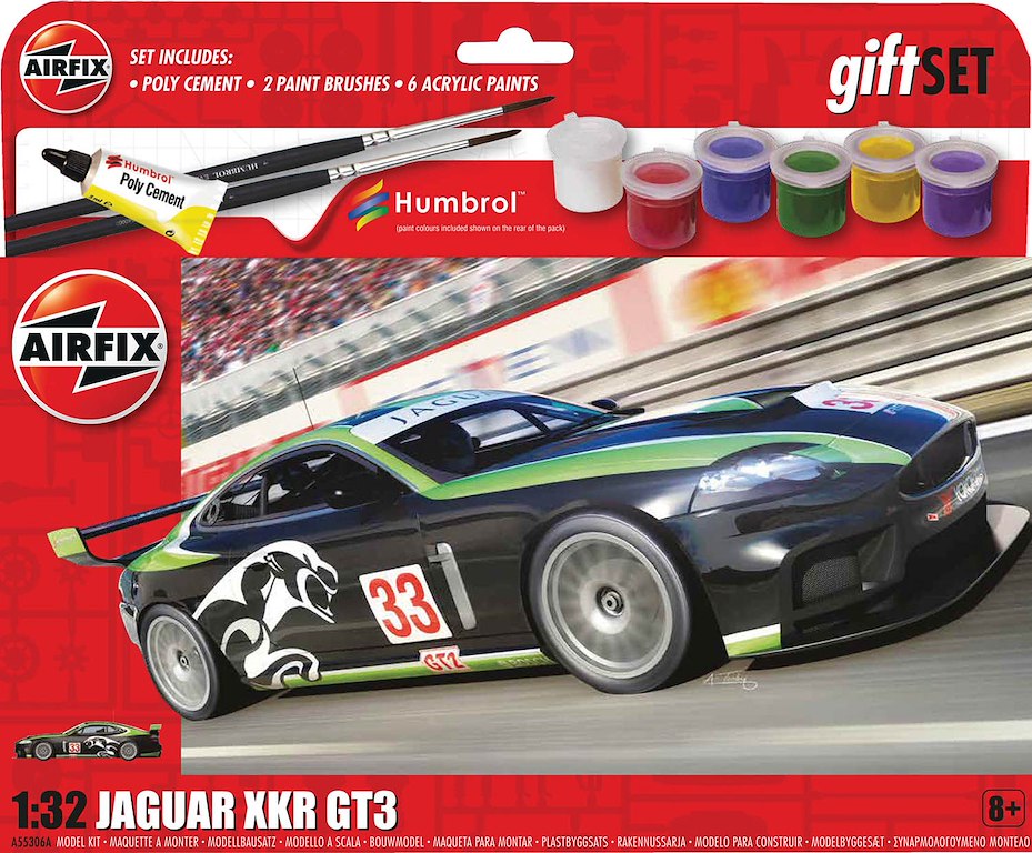 AIRFIX 1/43 Jaguar XKR GT3 (Gift Set)